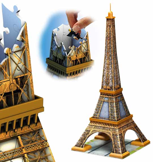 Tour eiffel puzzle 3d - sur EnPerdreSonLapin
